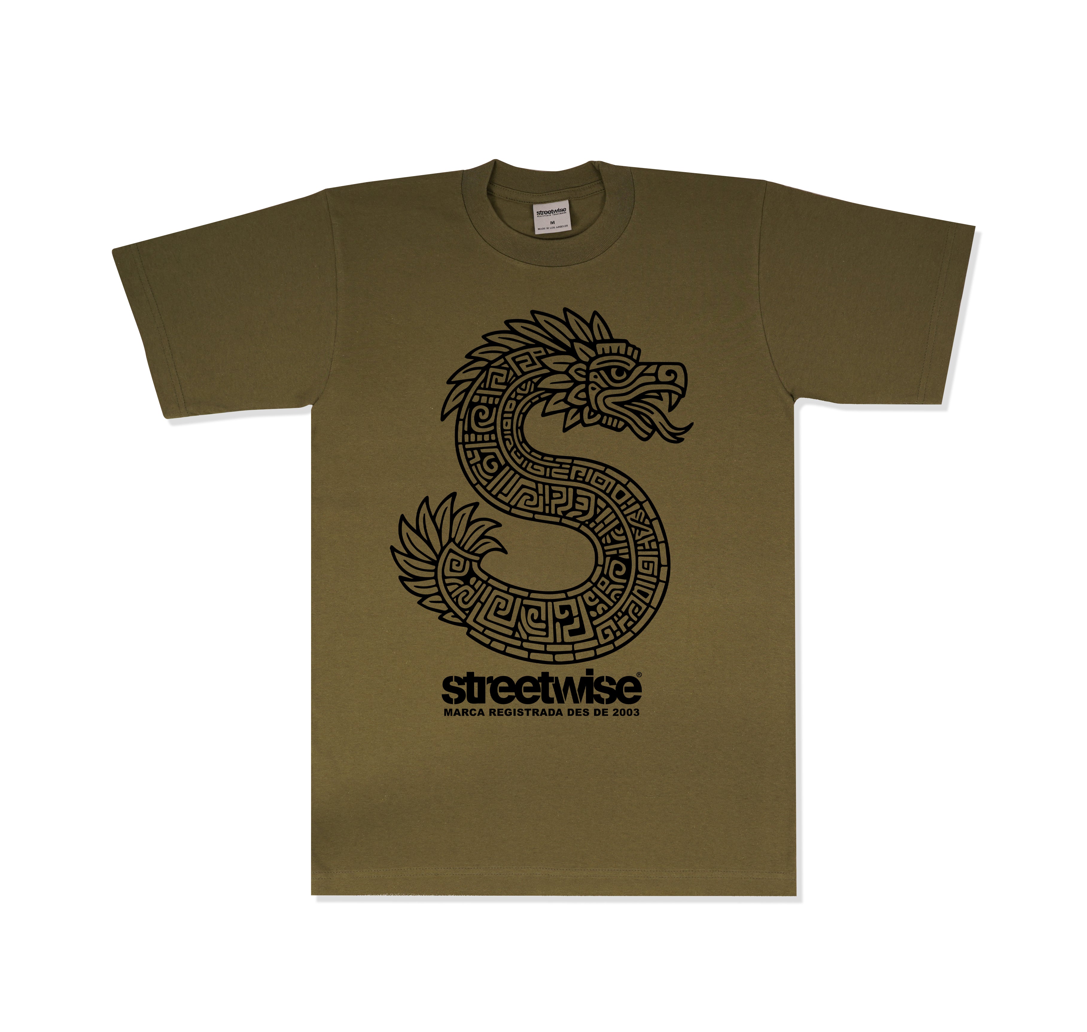 Aztek S T-Shirt (Olive) – Streetwise Clothing