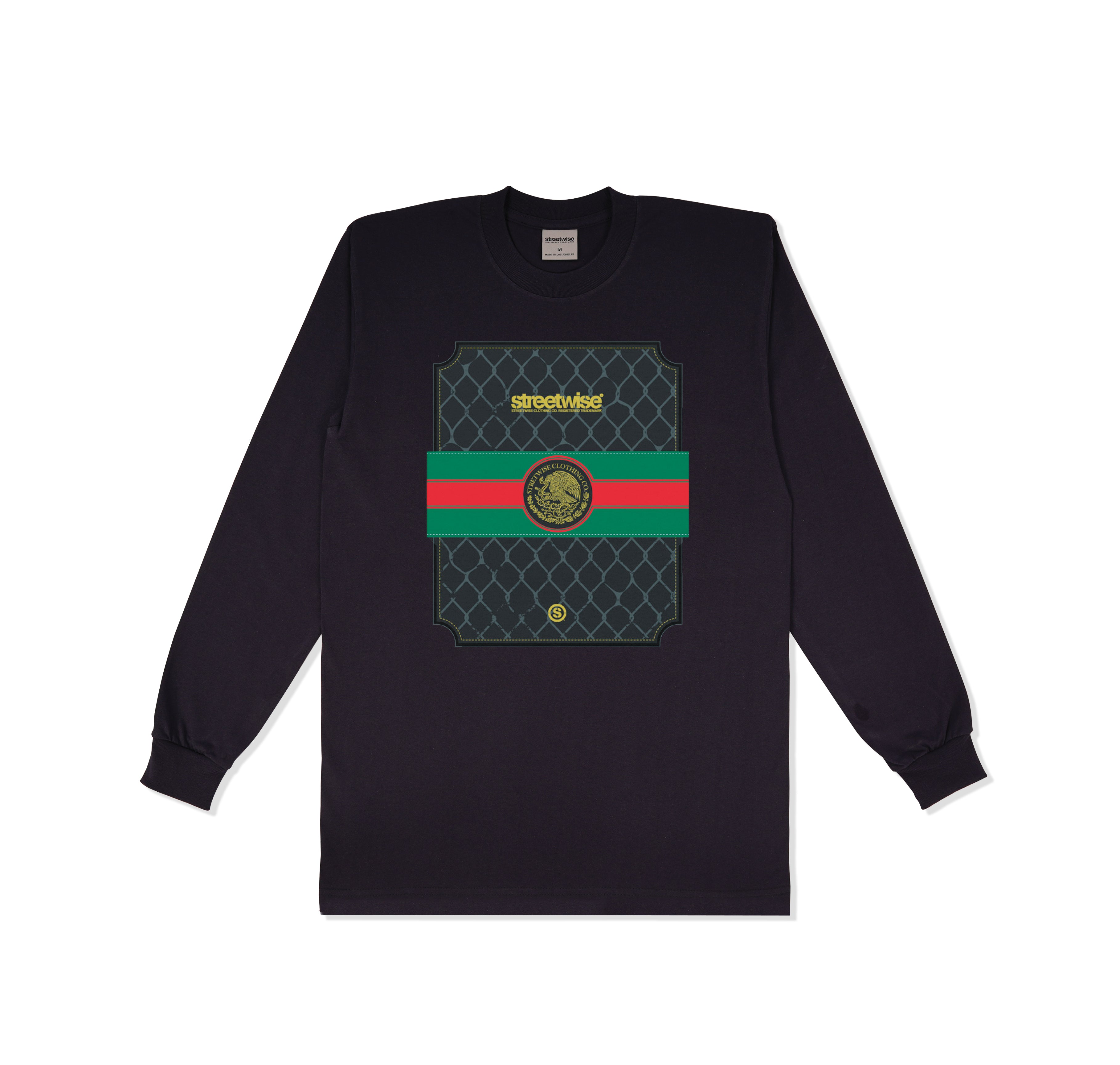 Goochi Long Sleeve (Black) – Streetwise Clothing