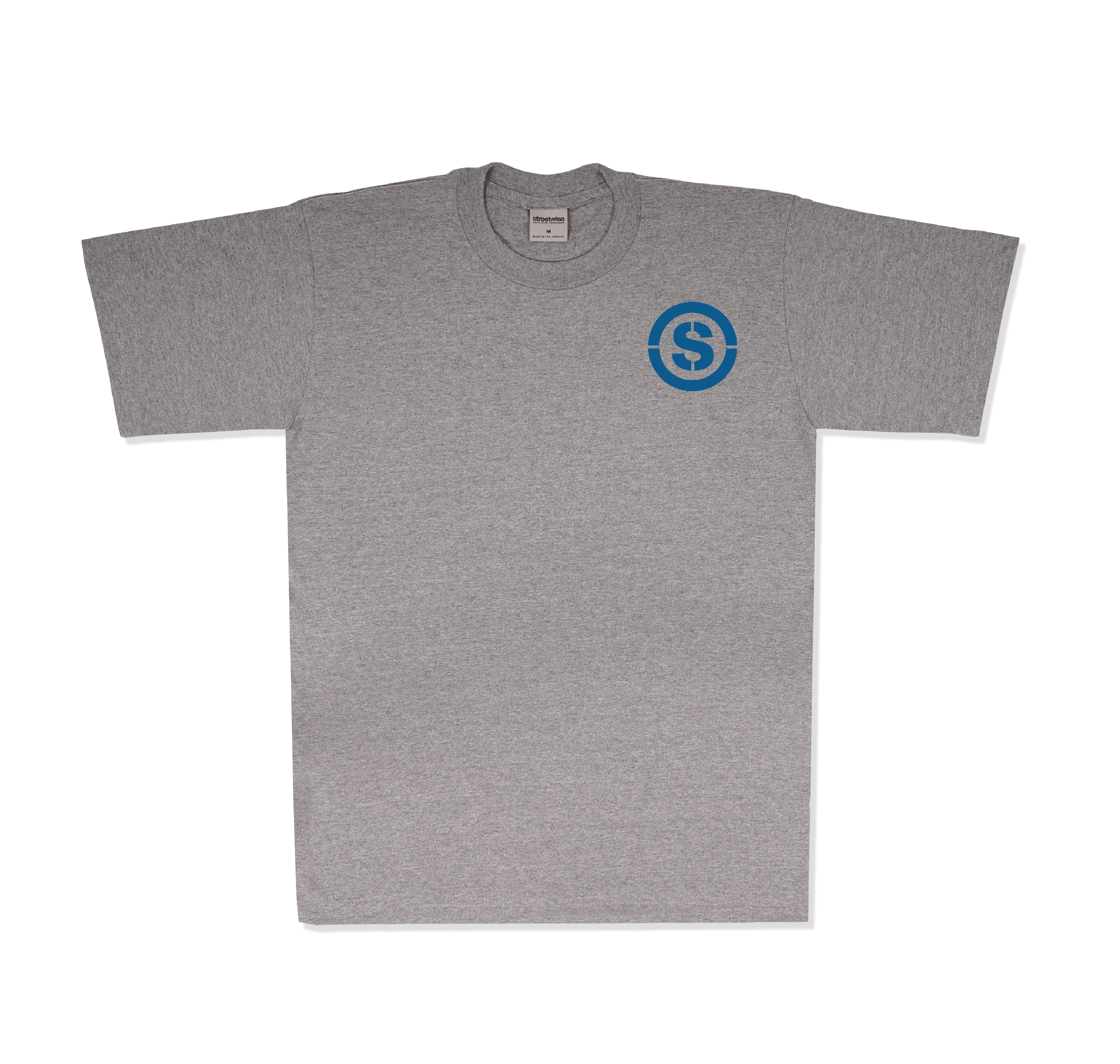 "S" Logo T-Shirt (Grey/Navy) – Streetwise Clothing