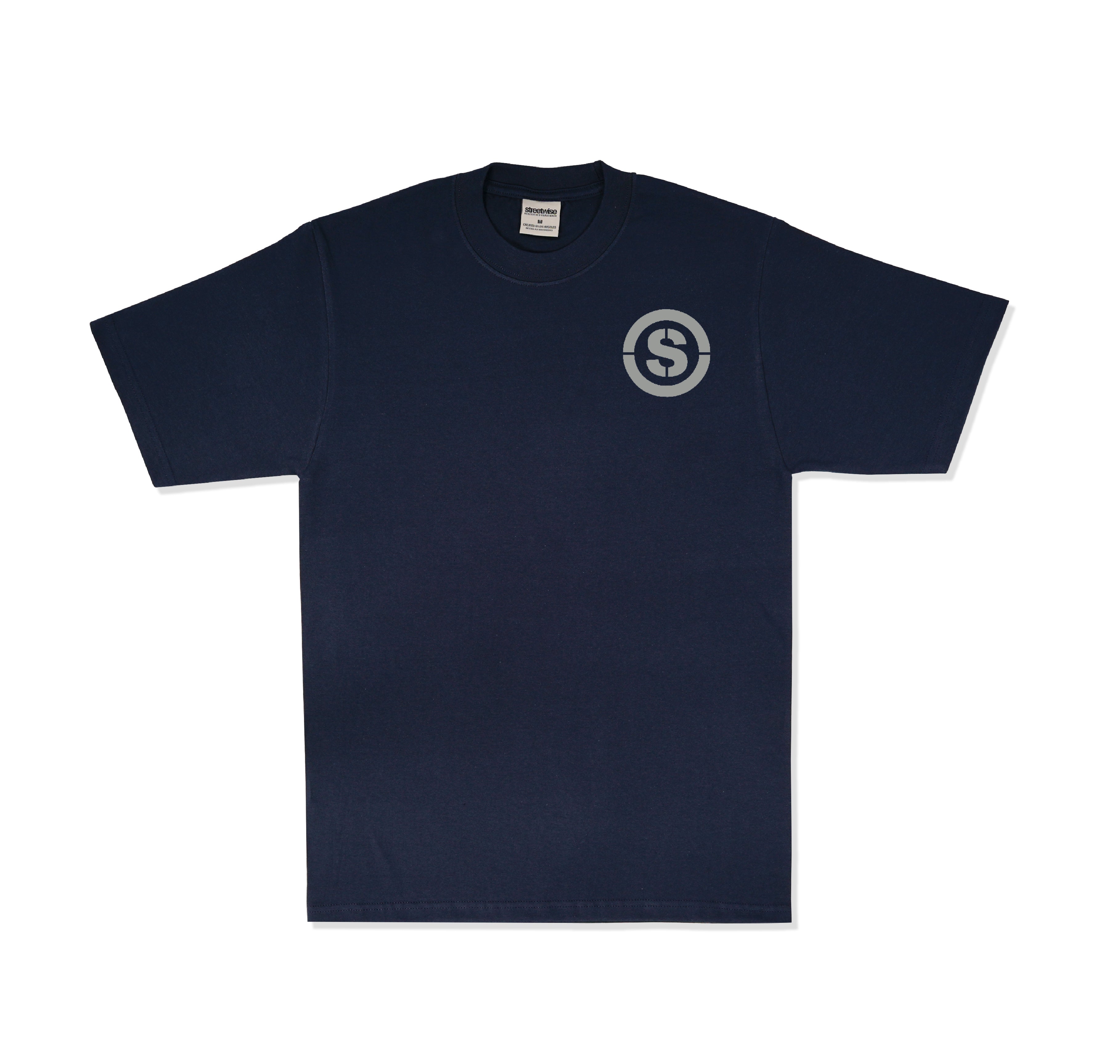 "S" Logo T-Shirt (Navy/Grey) – Streetwise Clothing